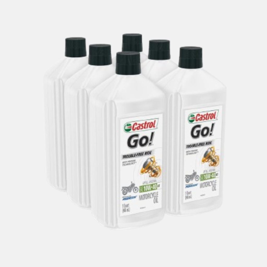 Castrol Go! 10W-40 4T Motorcycle Oil, 1 Liter (Pack of 6)